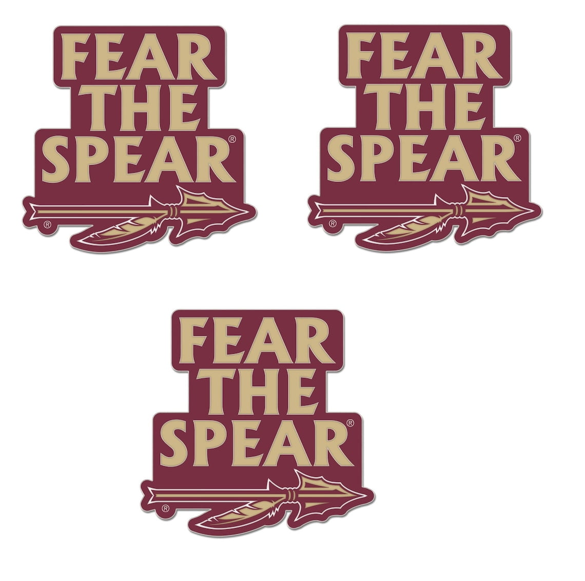 Pack of three Florida State Slogan Collector Enamel Pins; 3 Florida ...