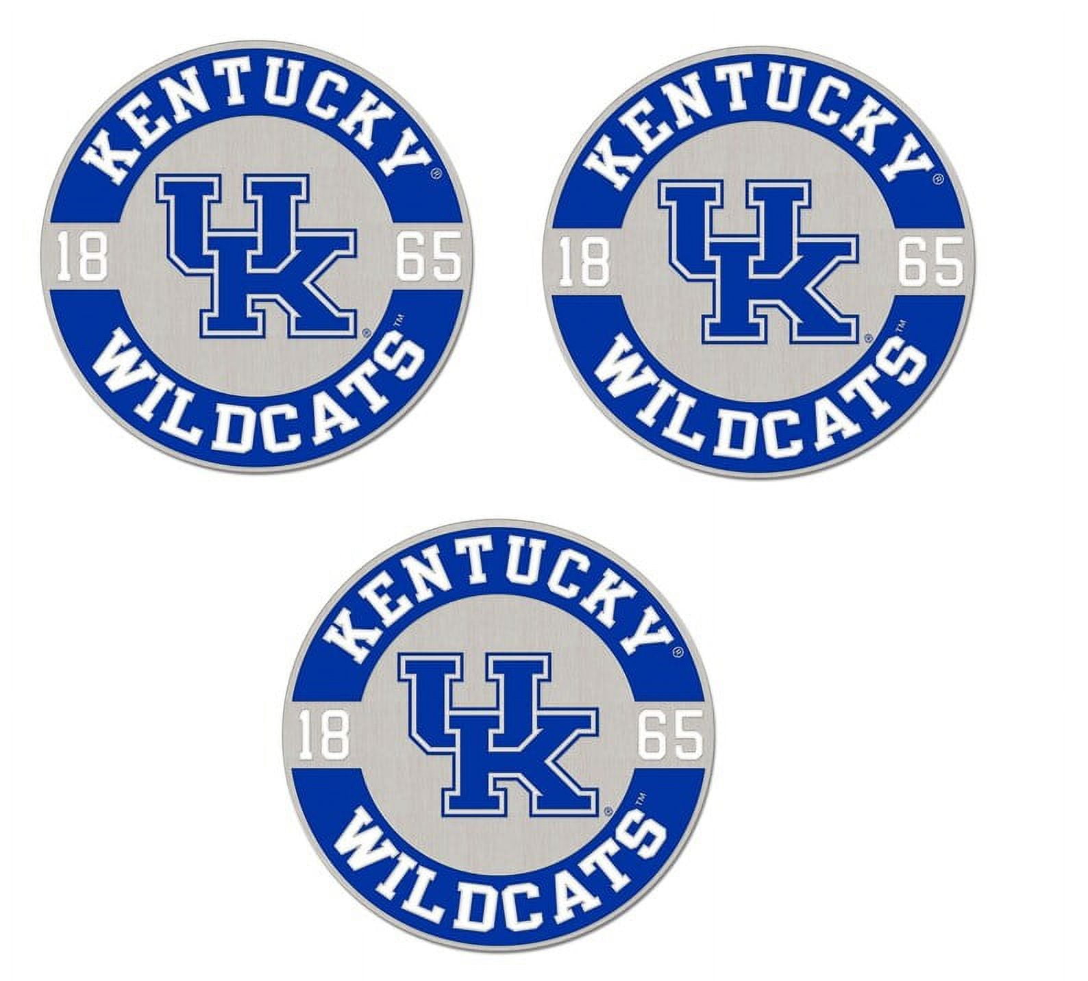 Pack of three Kentucky Round Collector Enamel Pins; 3 Wilcats ...