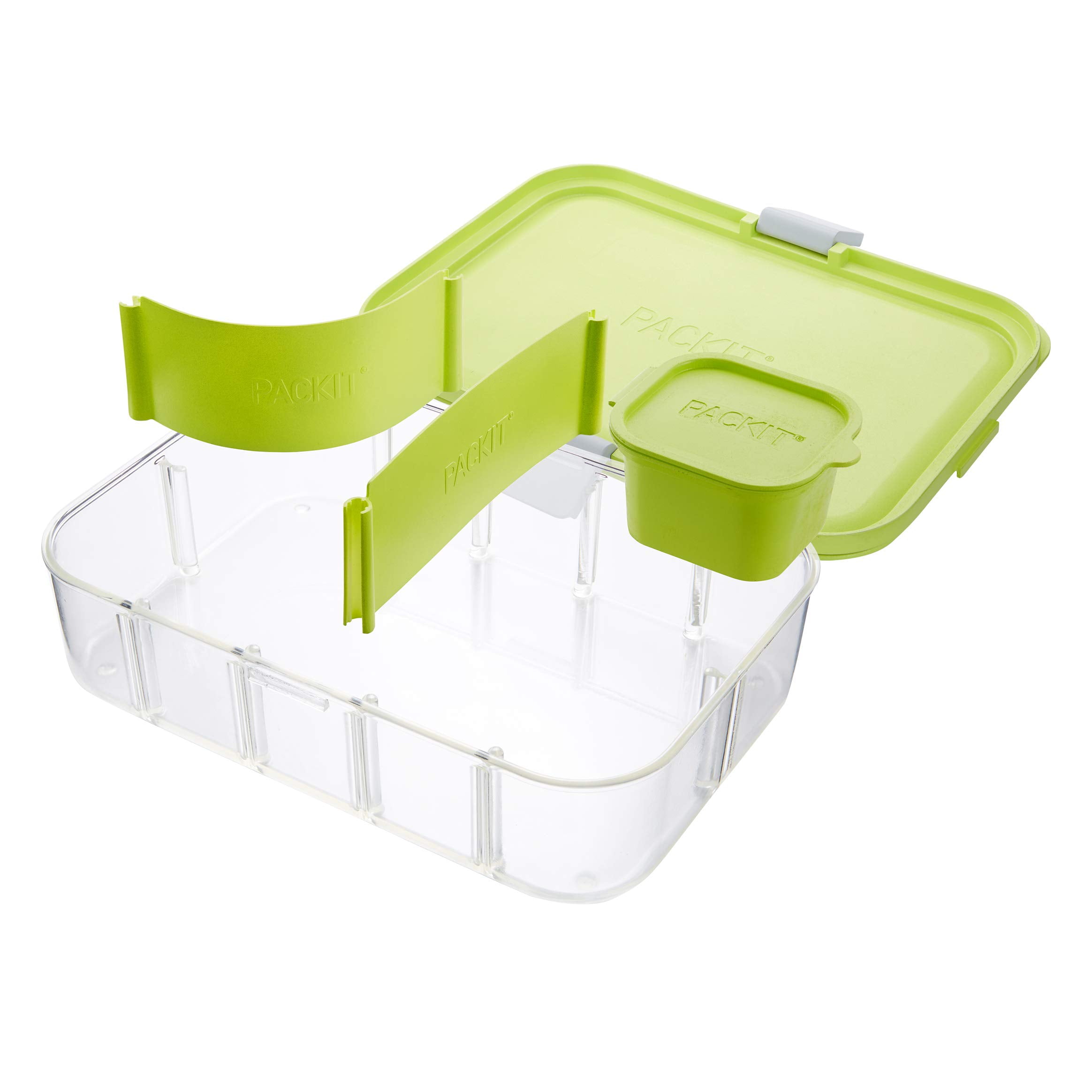 PackIt Flex Bento Food Storage Container, Lime Punch, Shatterproof ...
