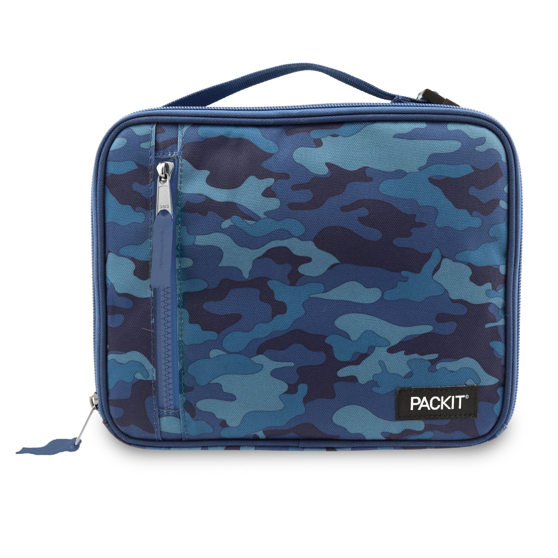 PackIt Freezable Classic Lunch Box, Unisex Blue Camouflage, BPA Free ...