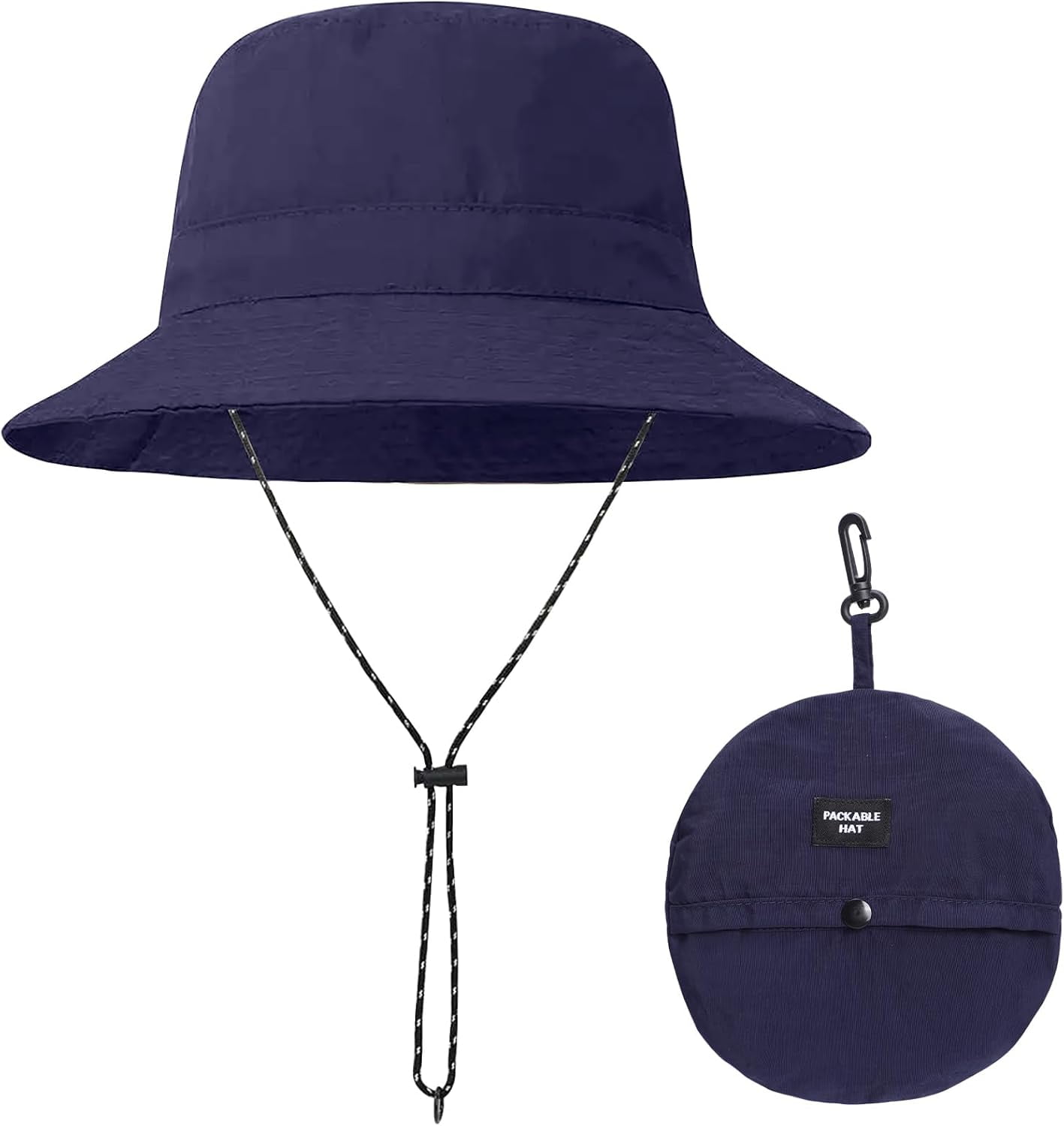 Packable Bucket Hats , Waterproof Bucket Hat for Woman Men Rain Hat UPF ...