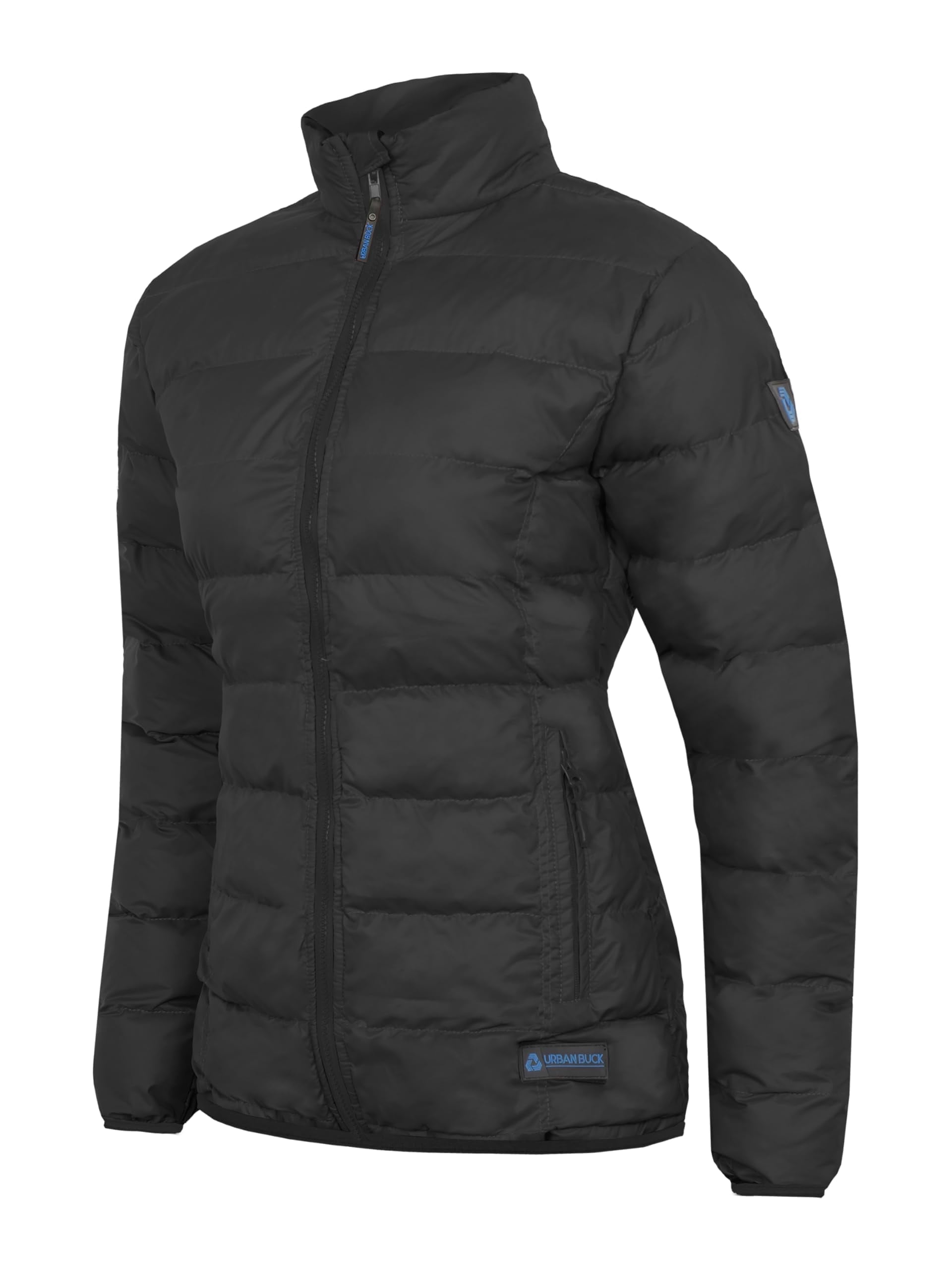 Packable Puffer Jacket Women without Hood Ellie Black Water-Resistant ...