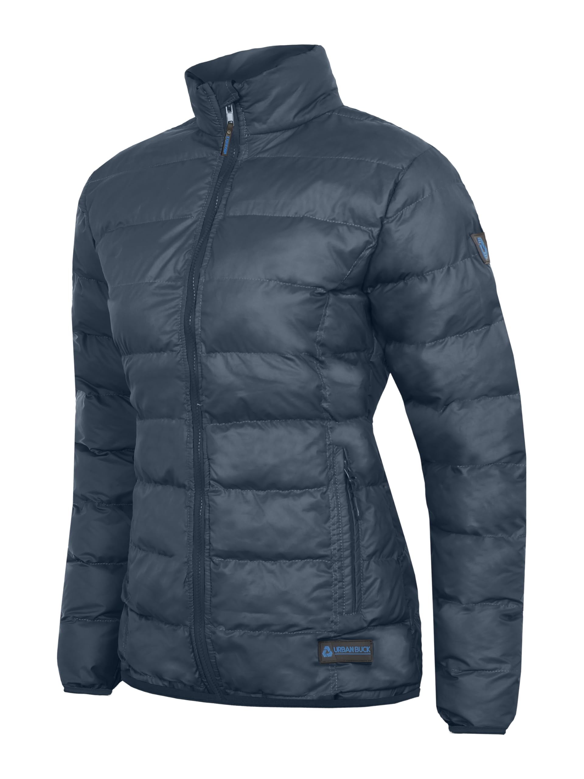 Packable Puffer Jacket Women without Hood Ellie Blue Water-Resistant ...