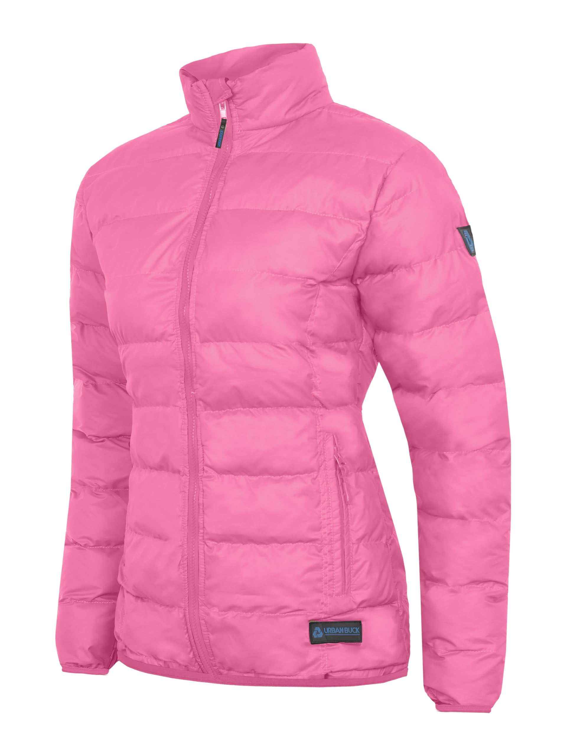 Packable Puffer Jacket Women without Hood Ellie Pink Water-Resistant ...