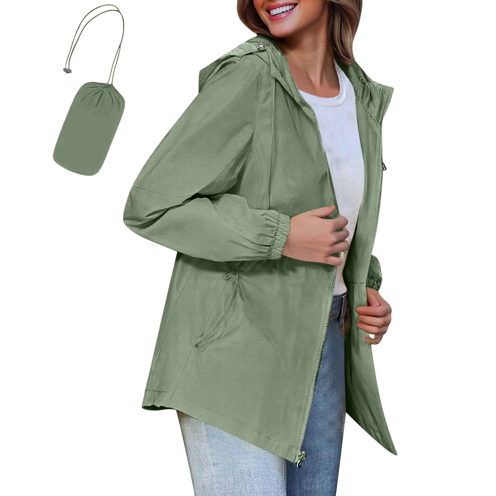 Packable Rain Jackets Waterproof Womens Rain Coats with Hood ...