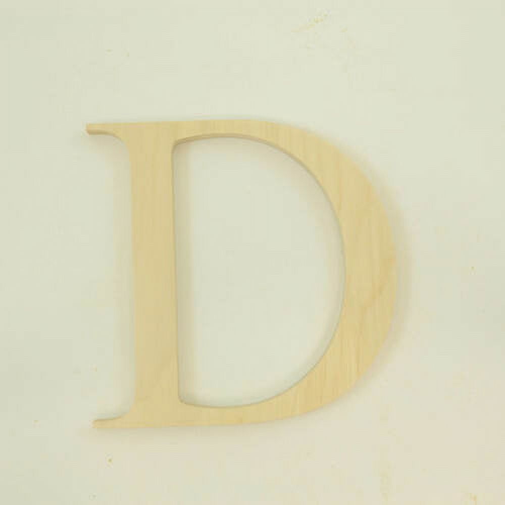 Package of 1, 12 Inch X 1" Thickness Baltic Birch Wood Letter "D" in ...