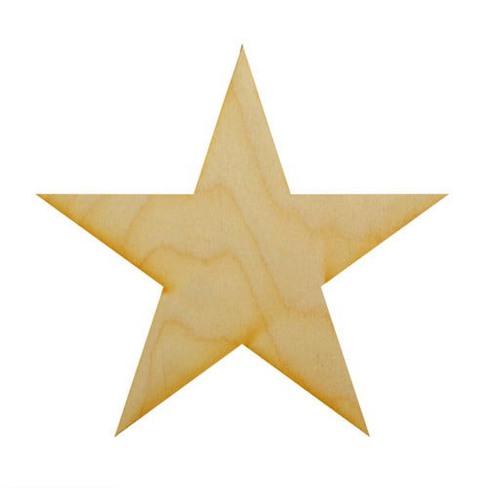 Package of 10, 1 Inch x 1/4" Baltic Birch Plywood Plywood Stars Wood ...