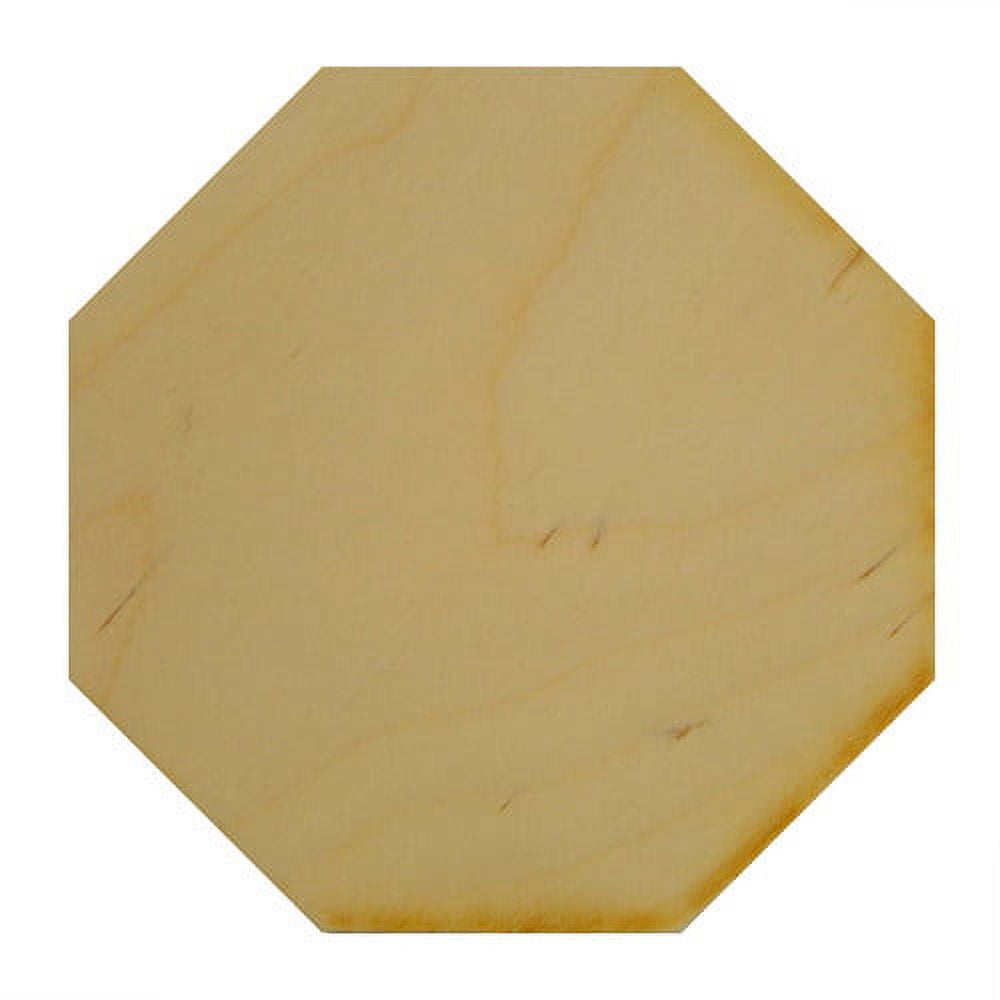 Package of 10, 6 Inch x 1/4" Baltic Birch Plywood Octagon Wood Cutout ...