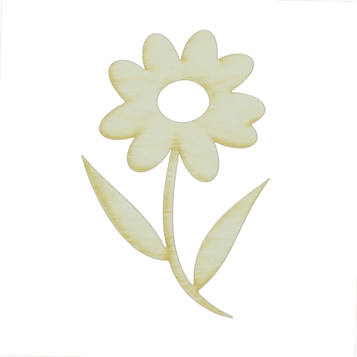 Package of 10, Small 3" x 5" x 1/8" Baltic Birch Plywood Spring Flower ...