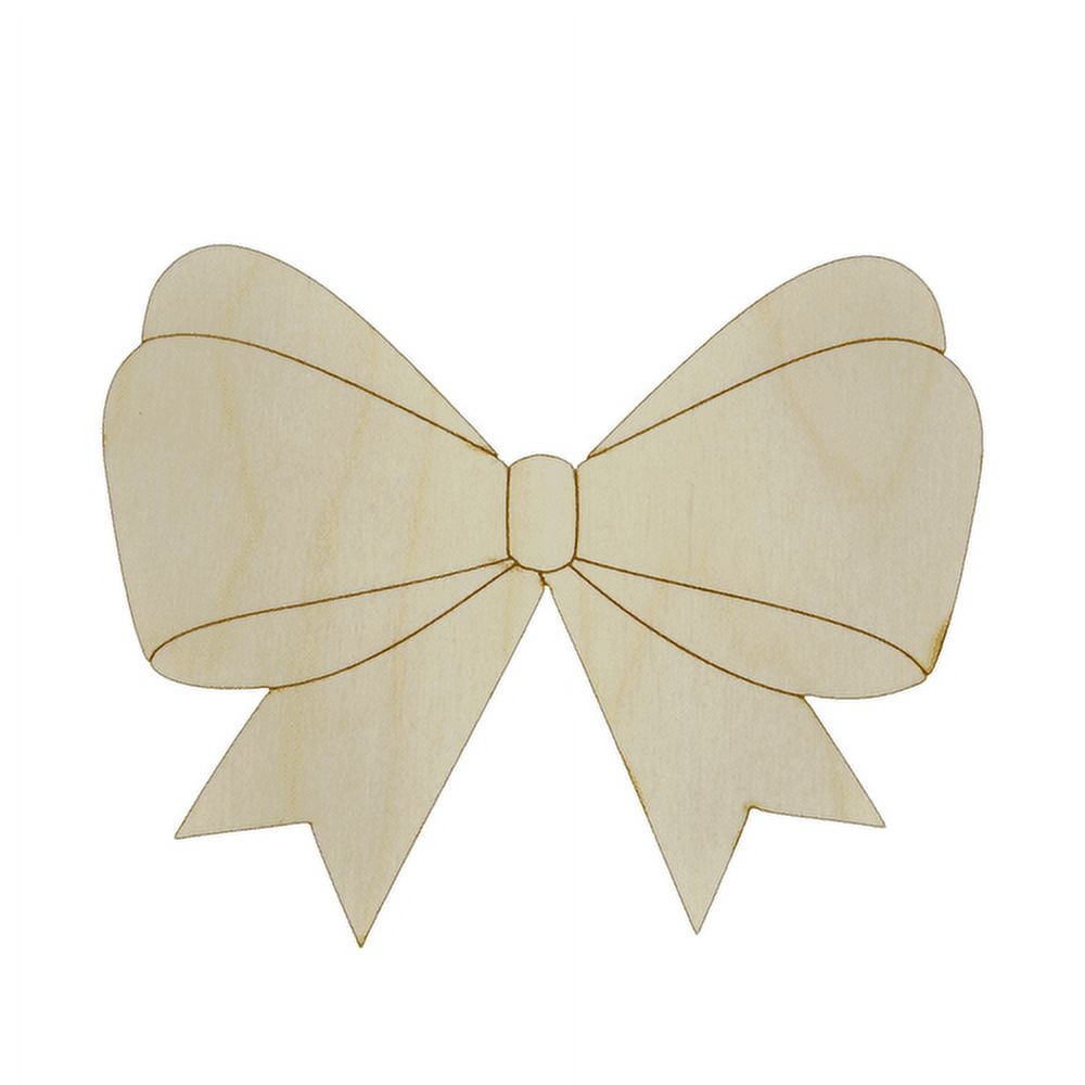 Package of 10, Small 5" x 4" x 1/8" Baltic Birch Plywood Detailed Bow ...