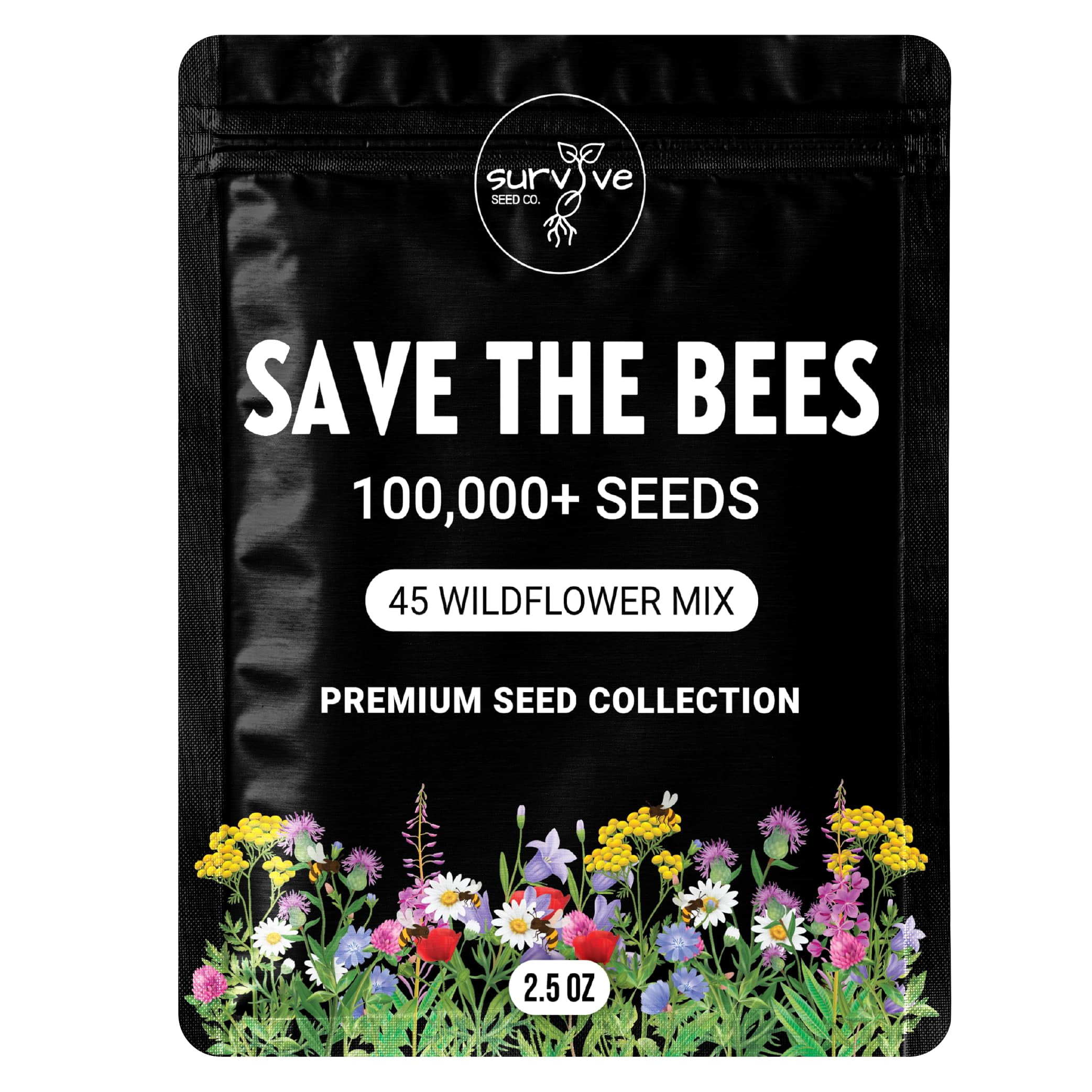 Package of 100,000 Wildflower Seeds - SMRSave The Bees Wild Flower ...