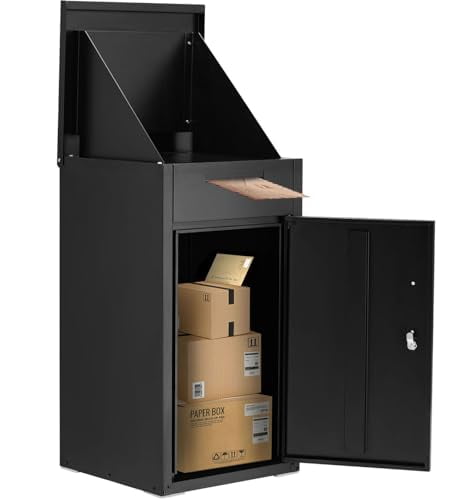 Package Delivery Box for Outside, 17" x 16" x 38.3" Lockable Anti-Theft ...