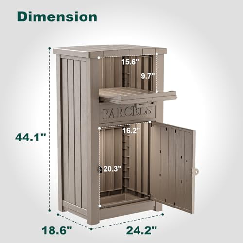 Package Delivery Box for Outside, Large Parcel Drop Box with Lockable ...