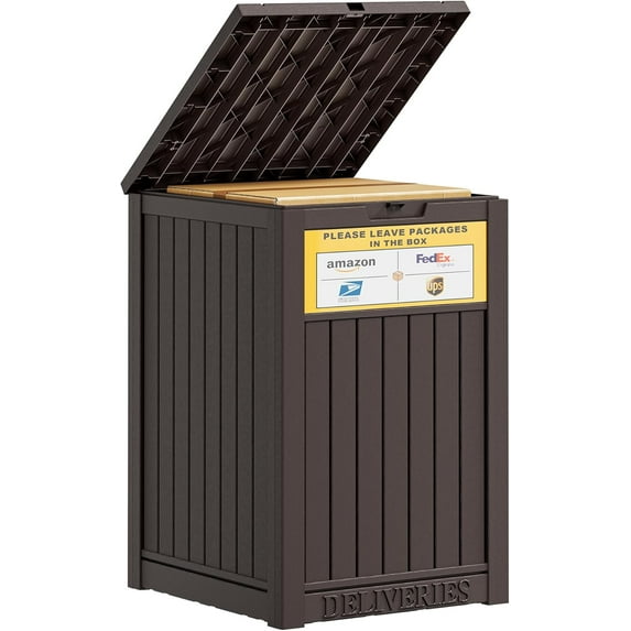 Package Delivery Box With Sign for Outside, Outdoor Storage with ...