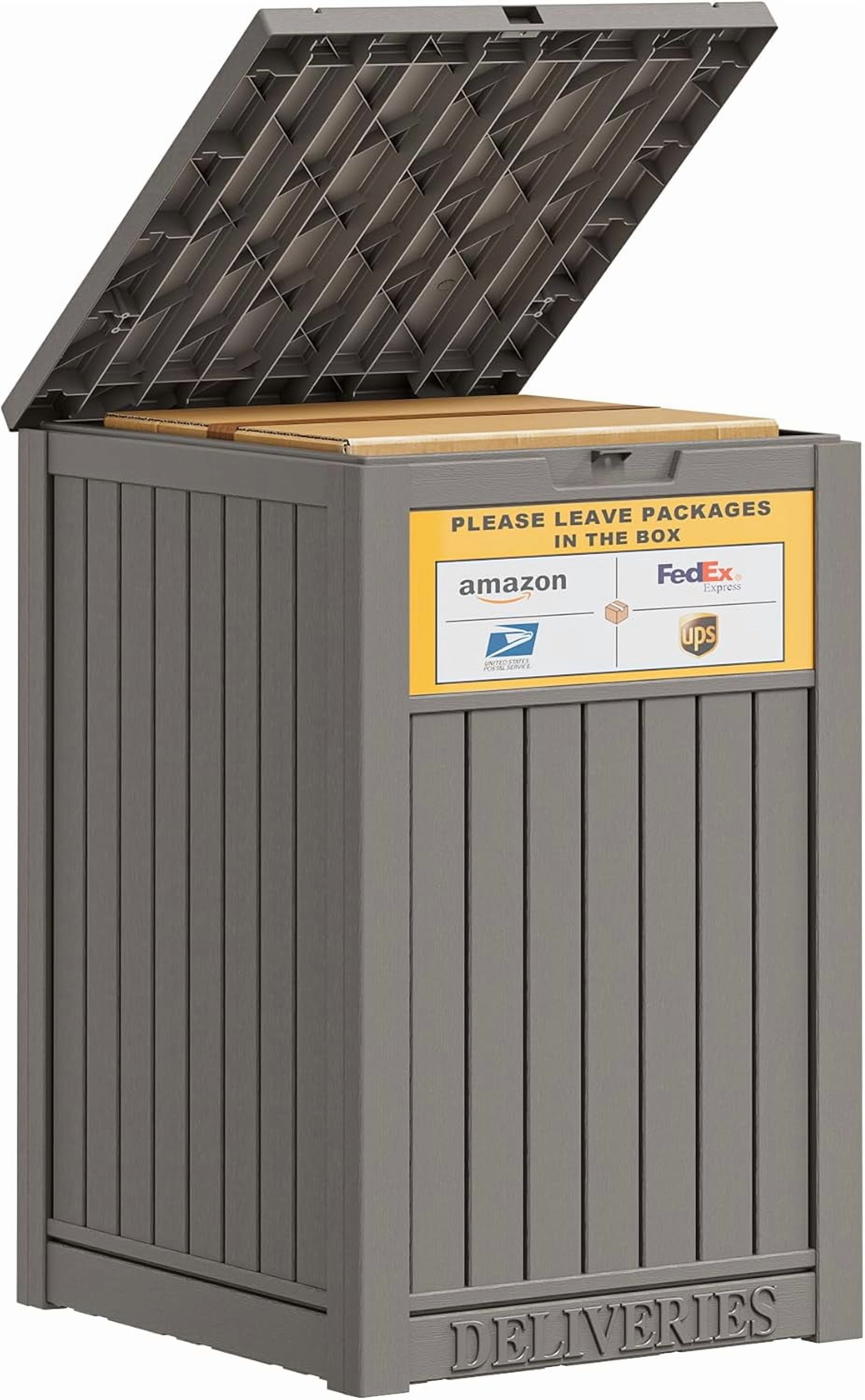 Package Delivery Box With Sign for Outside, Outdoor Storage with ...