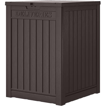 Package Delivery Box for Porch with Sign,48 Gallon Outdoor Storage with ...