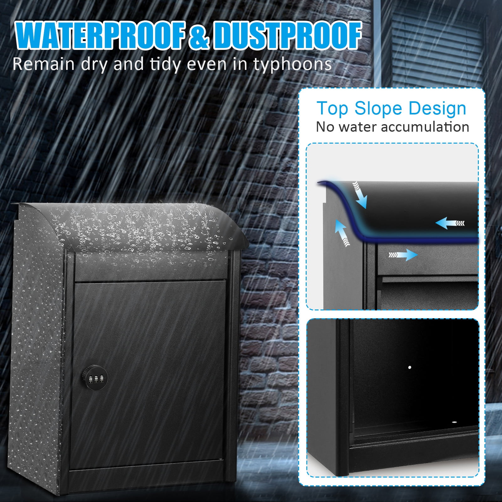 Package Delivery Box for Outside, Extra Large Mailbox for Parcel, Wall ...