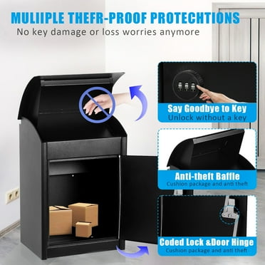 SKYSHALO Package Delivery Boxes for Outside Delivery Box 16.2"x15.8"x44 ...