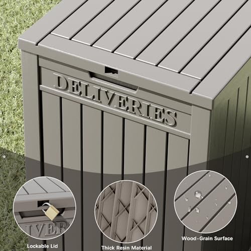Package Delivery Box for Porch, 48 Gallon Storage Box with Lockable ...