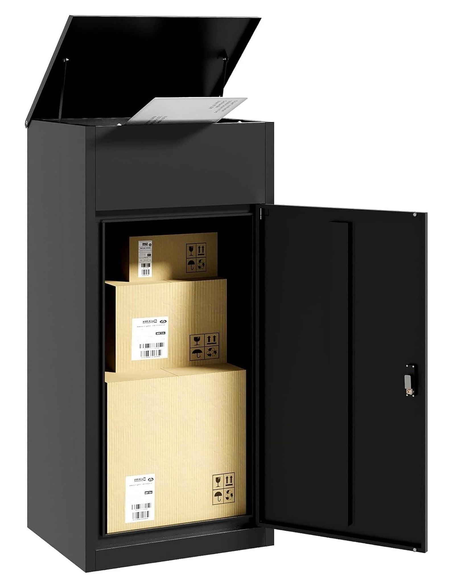 Package Delivery Boxes for Outside, 41" Lockable Anti-Theft Parcel Drop ...