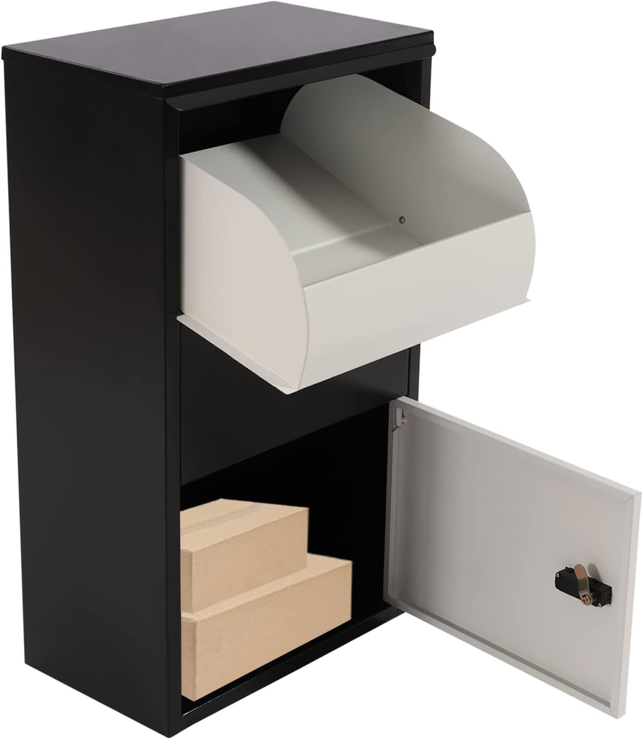 Package Delivery Boxes for Outside, Steel Mailboxes Locking Drop Boxes Freestanding Porch Parcel ...