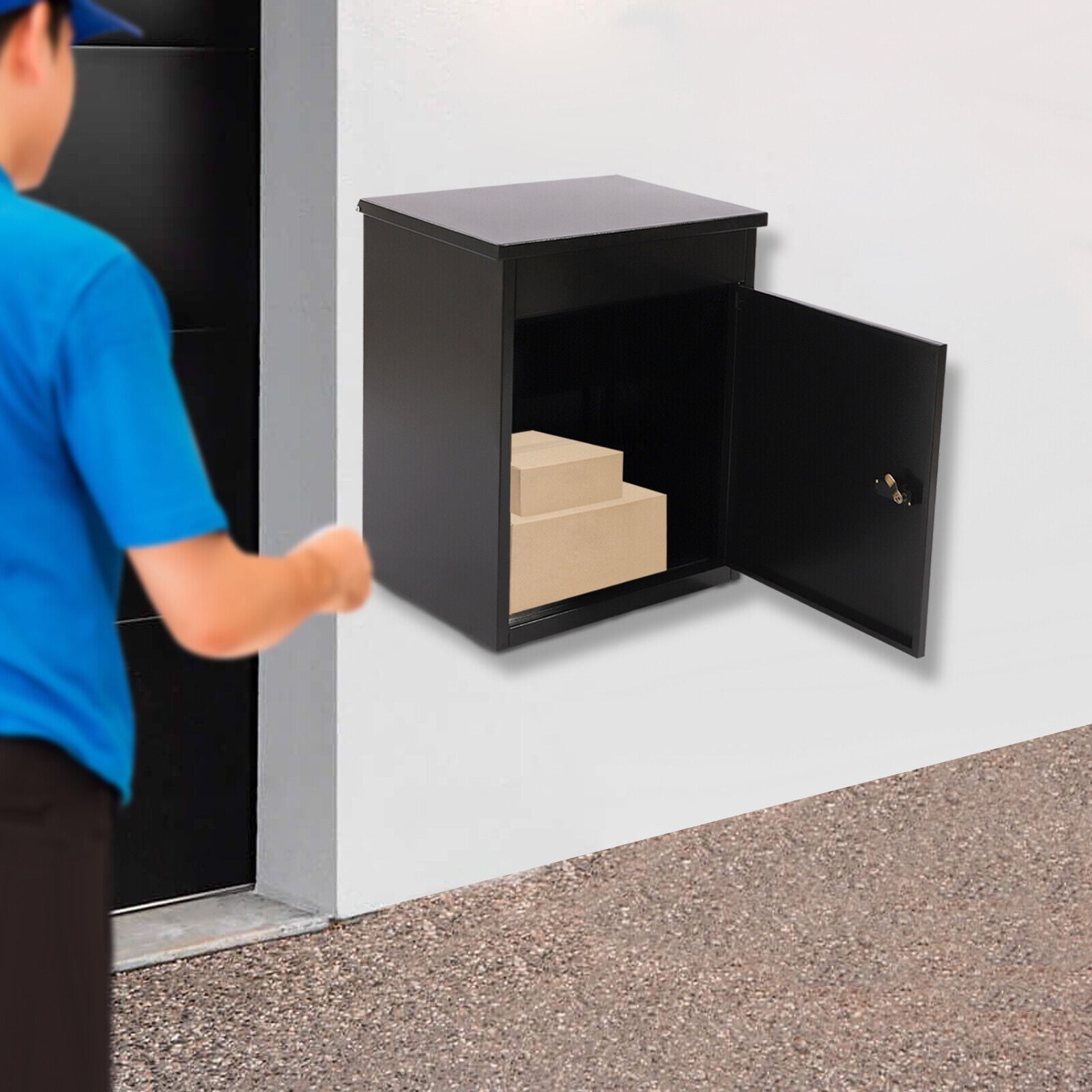 Package Delivery Drop Box Parcel Mailbox Porch Container Key Lock 16.13 ...