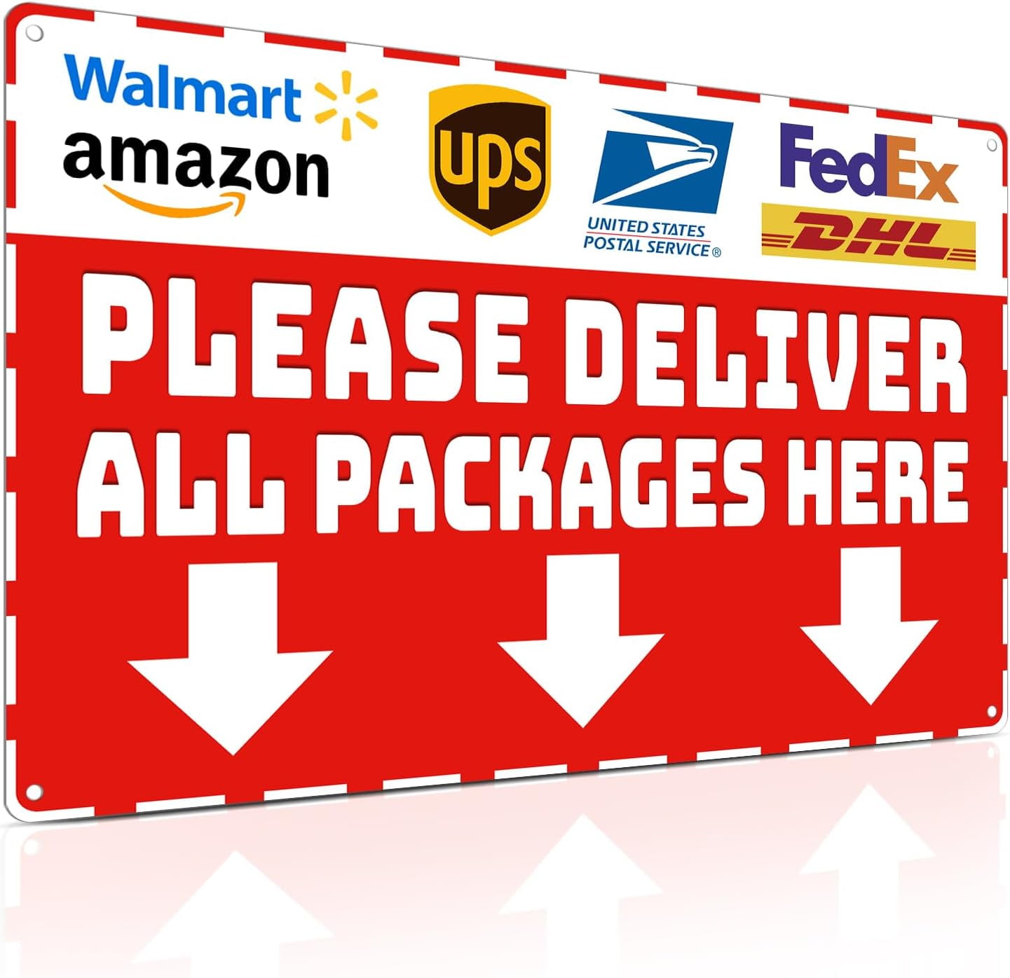 Package Delivery Metal Sign, Please Deliver All Packages Here ...