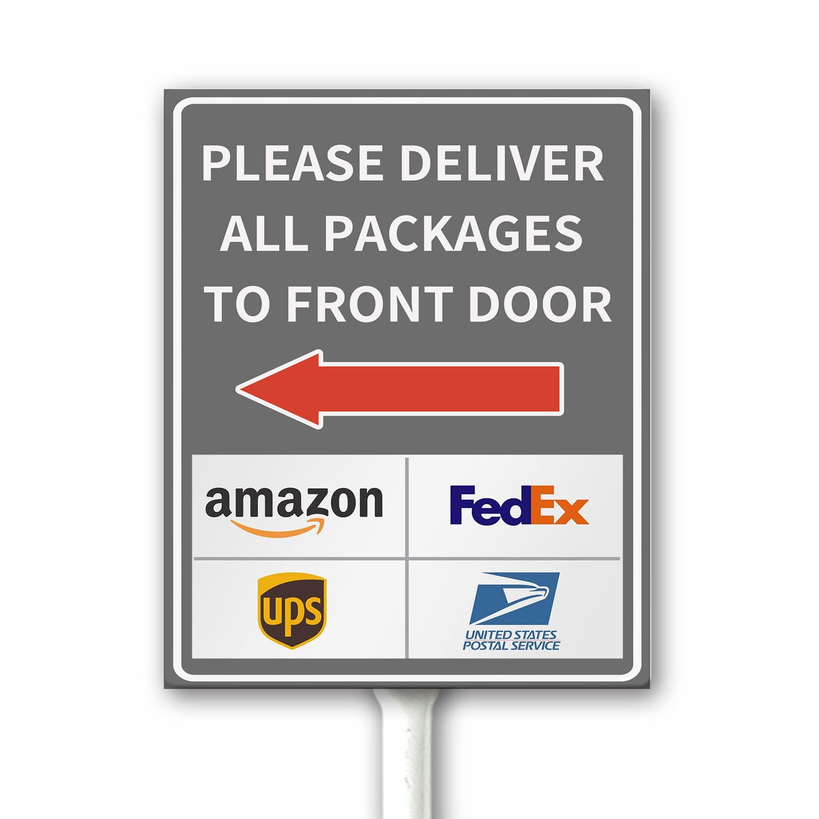 Package Delivery Sign Aluminum, Please Deliver All Packages To The ...