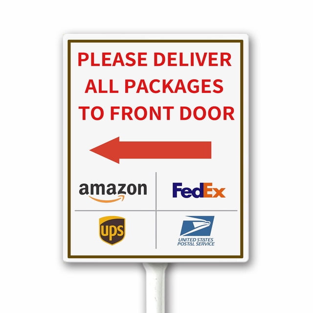 Package Delivery Sign for Outside with Stake, Please Deliver All ...
