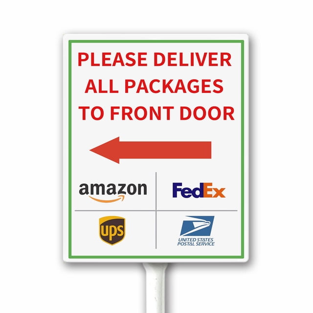 Package Delivery Sign for Outside with Stake, Please Deliver All ...