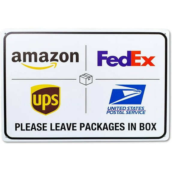 Package Delivery Sign, Please Leave Packages In Box, Delivery ...