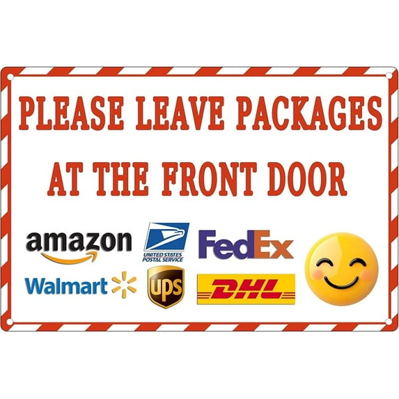 Package Delivery Sign Please Place Packages In Box Outdoor Porch ...