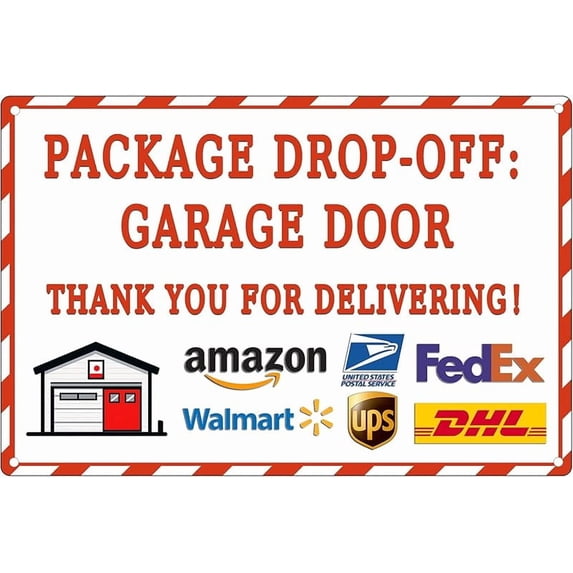 Package Delivery Sign Please Place Packages In Box Outdoor Porch ...