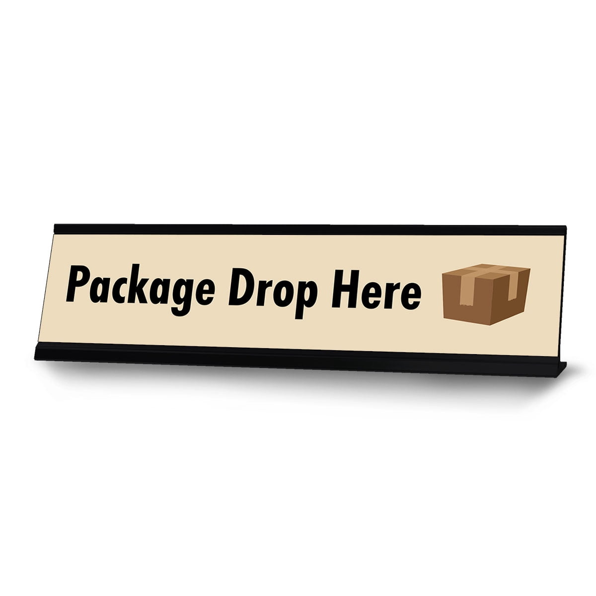 Package Drop Here, Standard Desk Sign (2 x 8") - Walmart.com