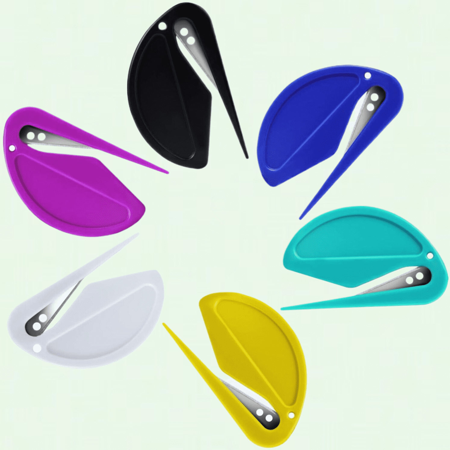 6 Pack Letter Opener Set in Multiple Colors - Safe and Easy to Use ...