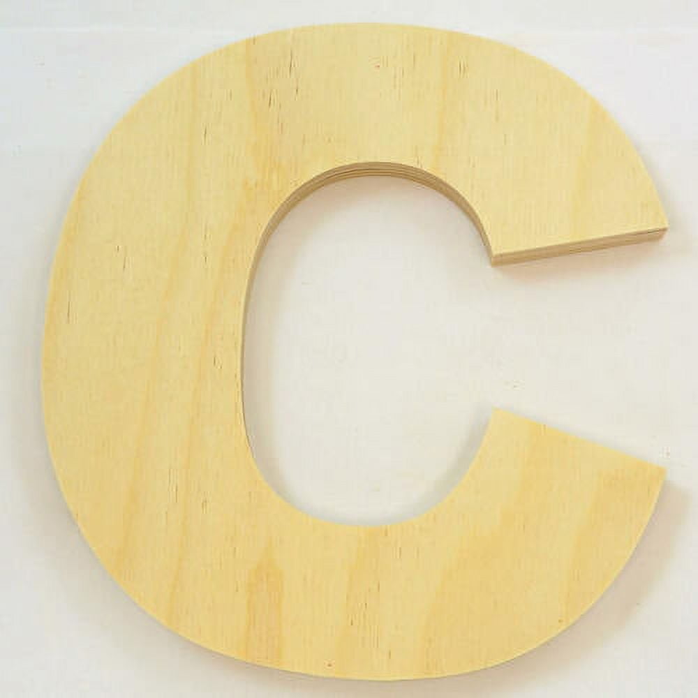 Package of 1, 14 Inch X 1/2" Thickness Baltic Birch Wood Letter "C" in ...