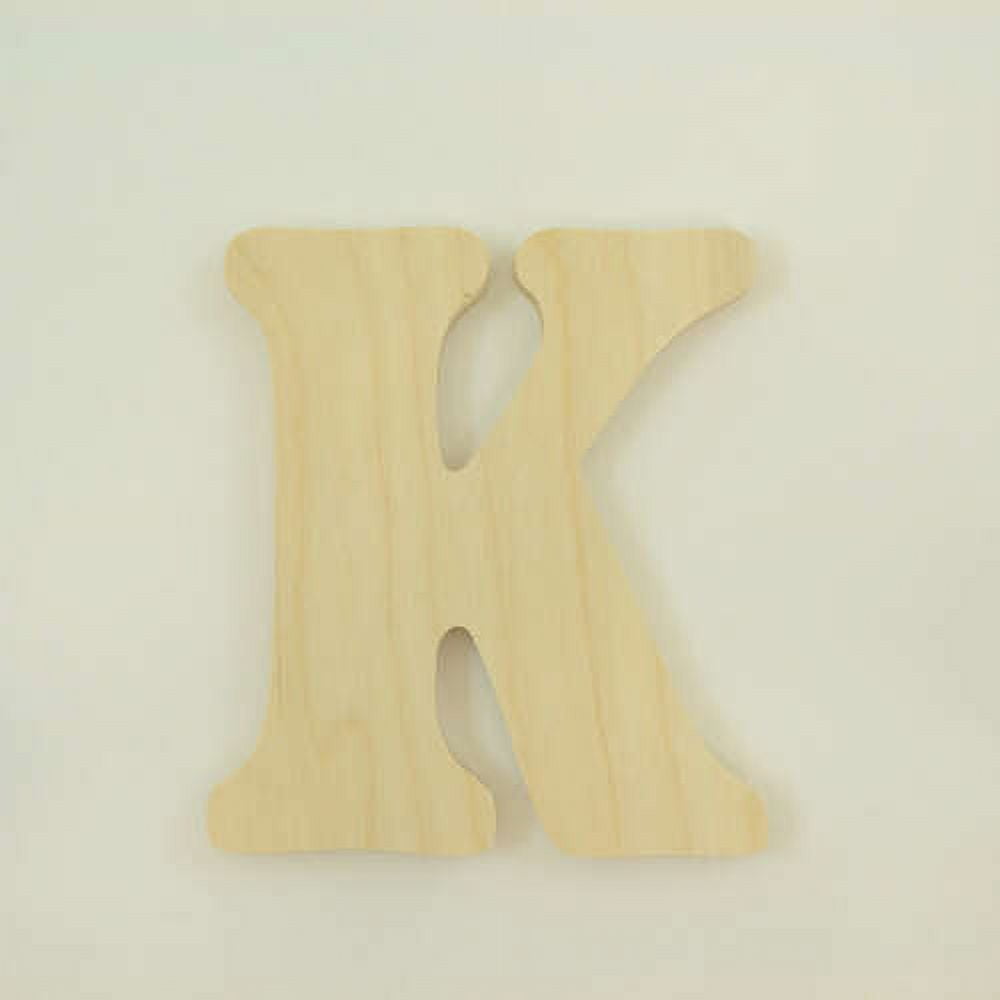 Package of 1, 14 Inch X 1/2" Thickness Baltic Birch Wood Letter "K" in ...