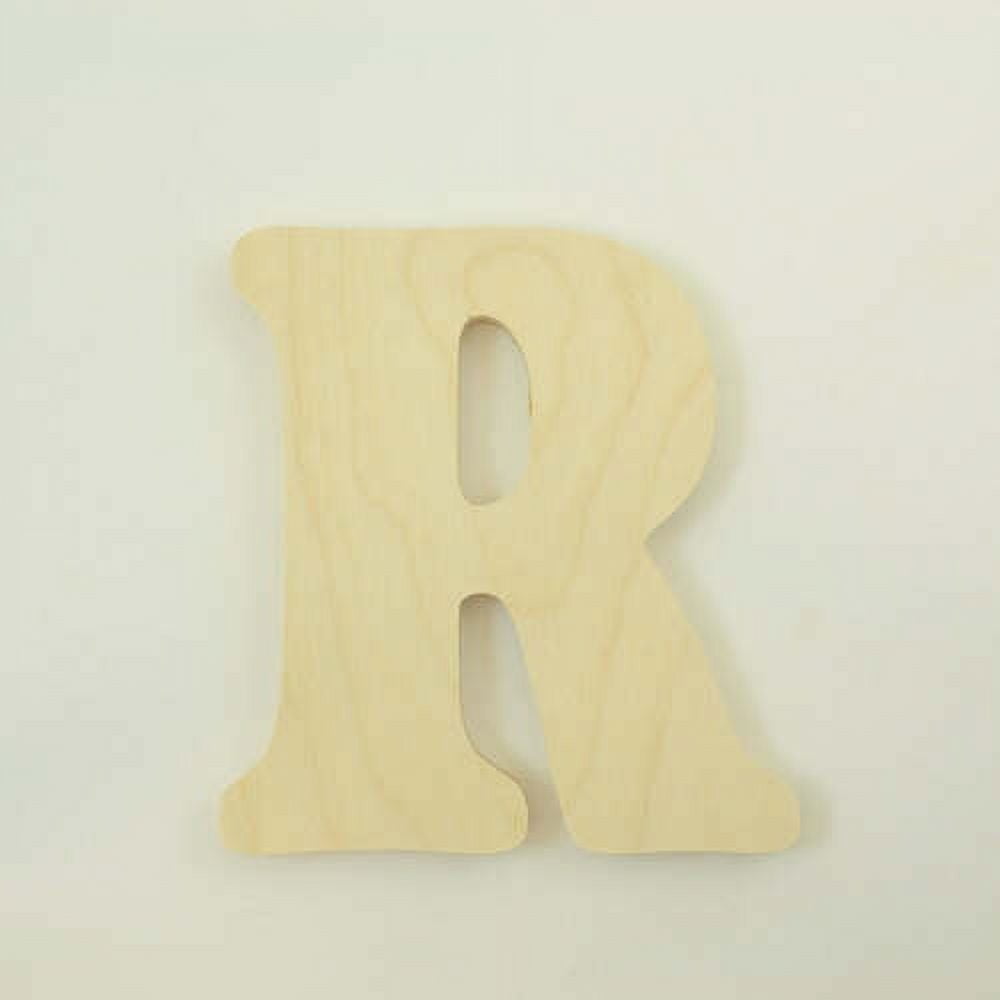 Package of 1, 14 Inch X 1/2" Thickness Baltic Birch Wood Letter "R" in ...