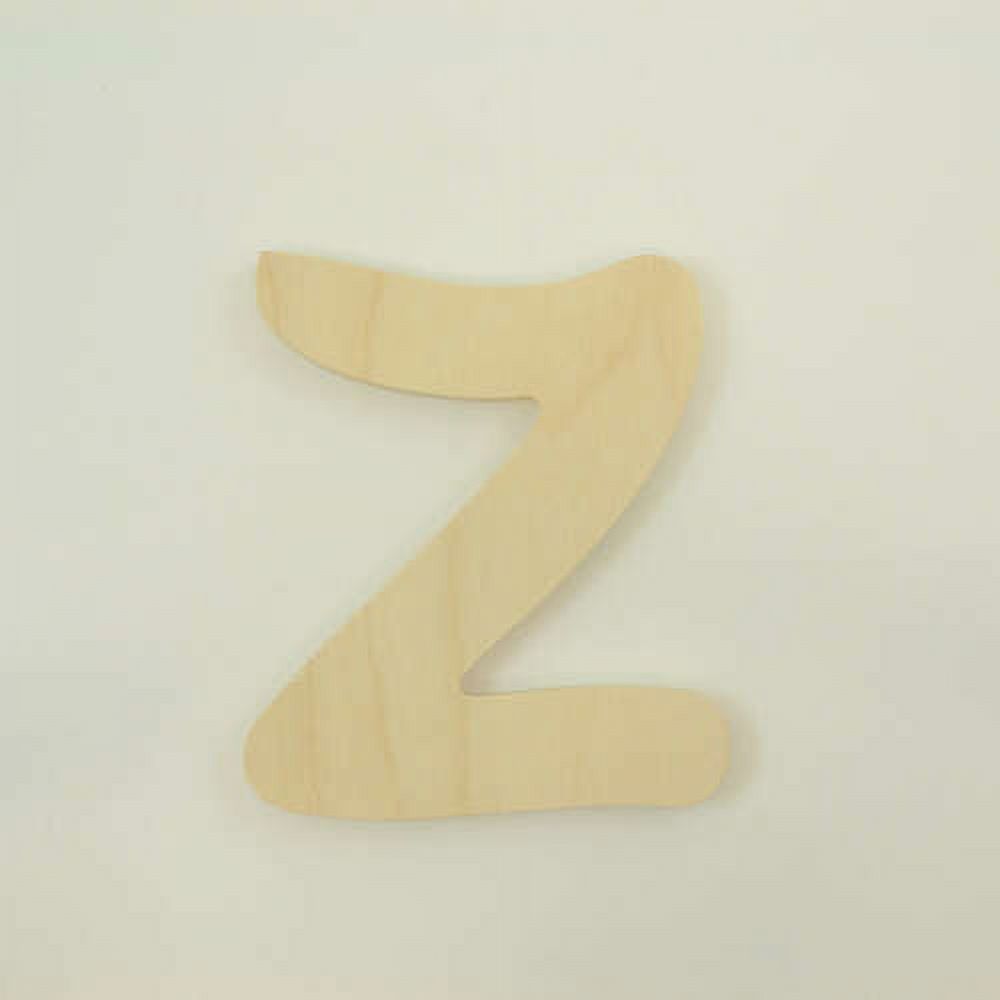 Package of 1, 14 Inch X 1" Thickness Baltic Birch Wood Letter "Z" in ...