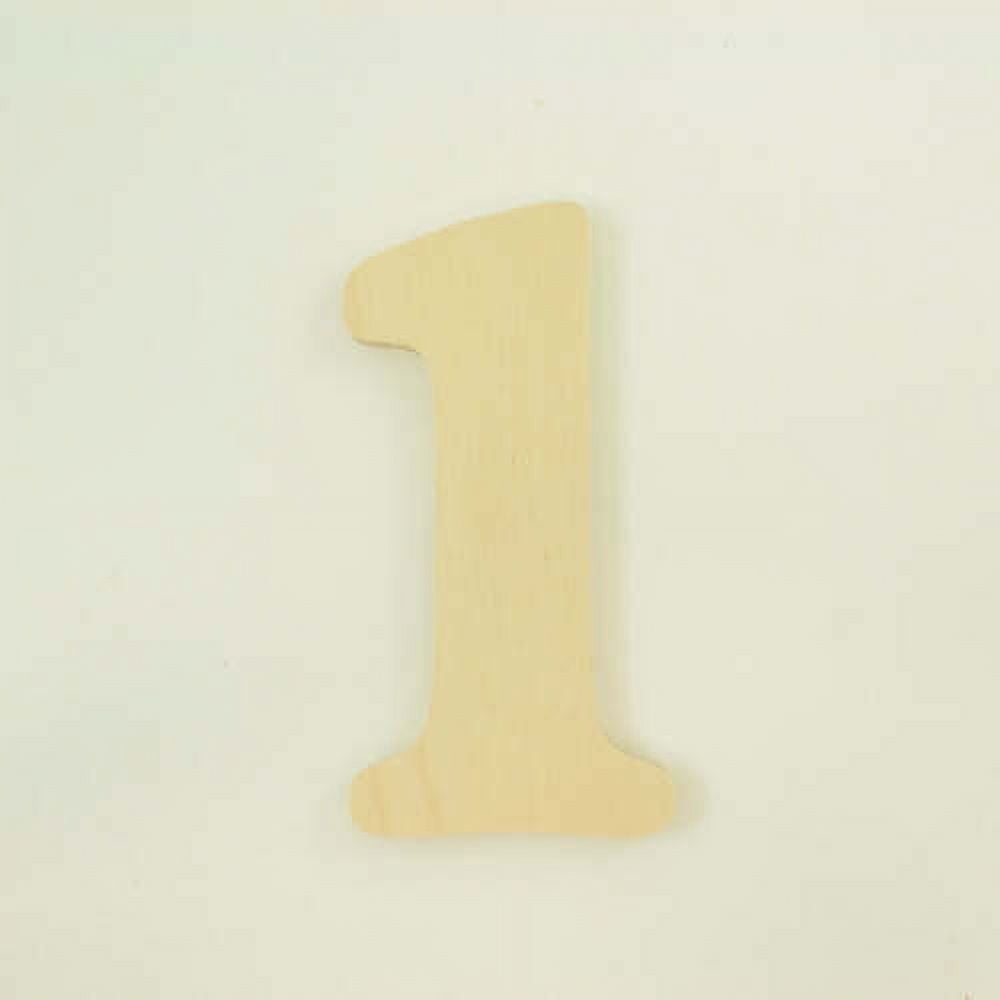 Package of 1, 16 Inch X 1/2" Baltic Birch "1" Plywood Numbers In The ...