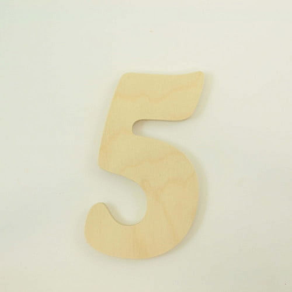 Package of 1, 16 Inch X 1/2" Baltic Birch "5" Plywood Numbers In The ...