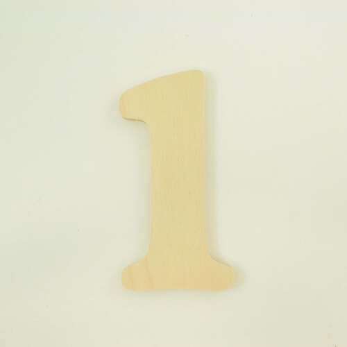 Package of 1, 16 Inch X 1" Baltic Birch "1" Plywood Numbers In The ...