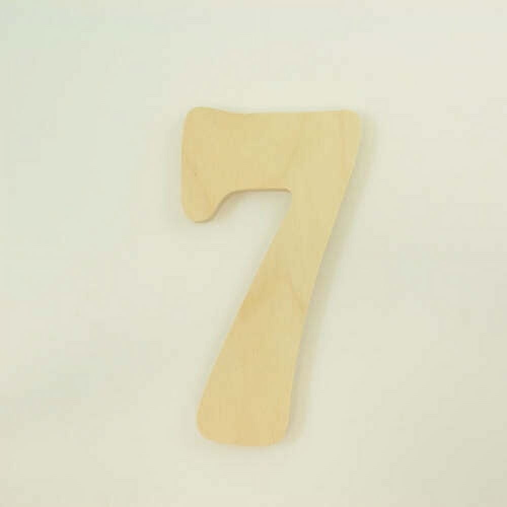 Package of 1, 18 Inch X 1/2" Baltic Birch "7" Plywood Numbers In The ...