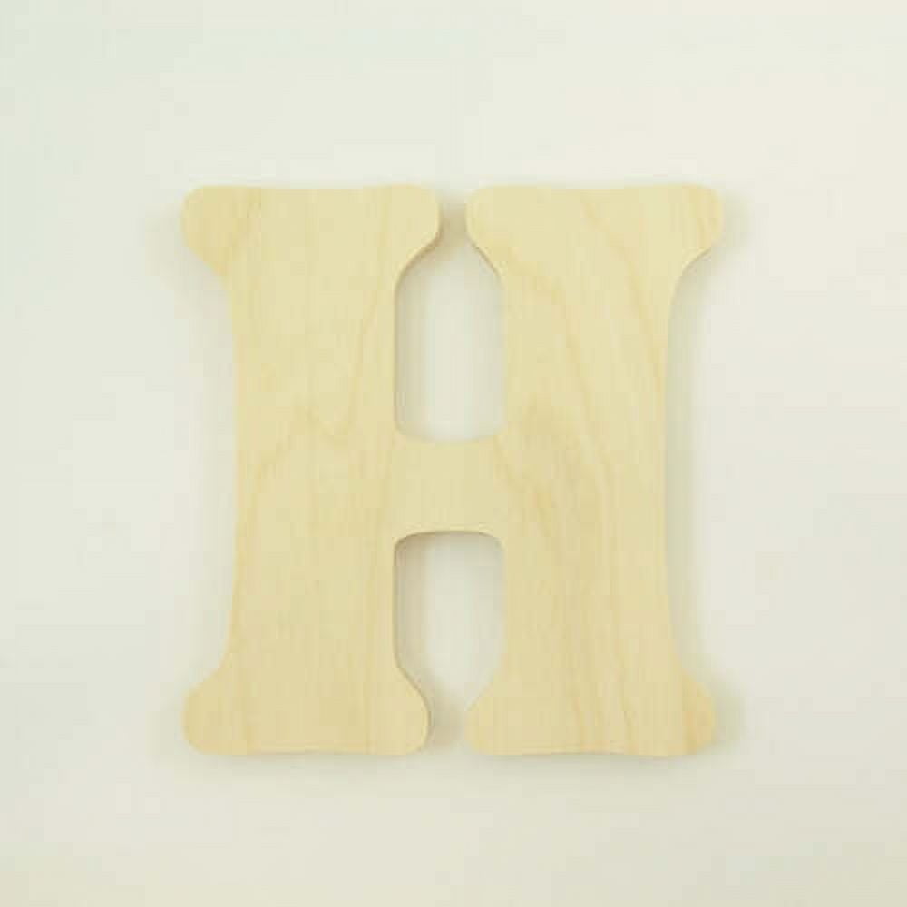 Package of 1, 18 Inch X 1/2" Thickness Baltic Birch Wood Letter "H" in ...