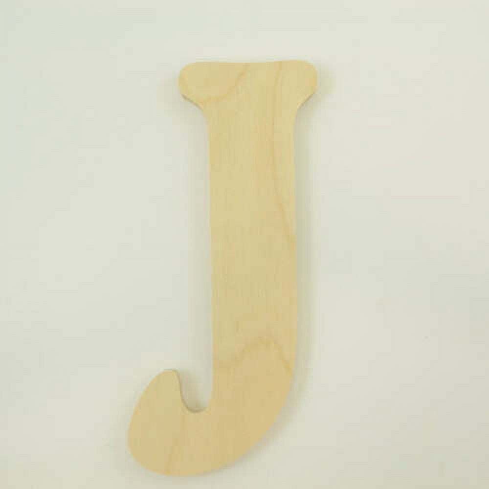 Package of 1, 8 Inch X 1/2" Thickness Baltic Birch Wood Letter "J" in ...
