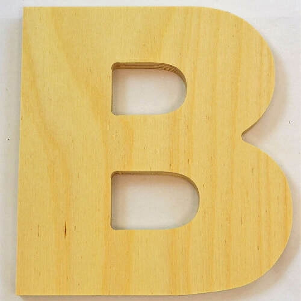 Package of 1, 8 Inch X 1" Thickness Baltic Birch Wood Letter "B" in The ...