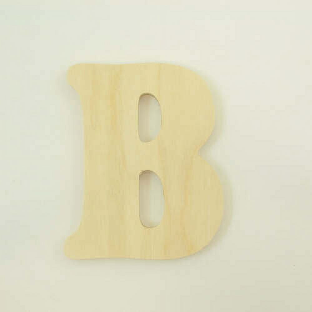 Package of 1, 8 Inch X 1" Thickness Baltic Birch Wood Letter "B" in The ...