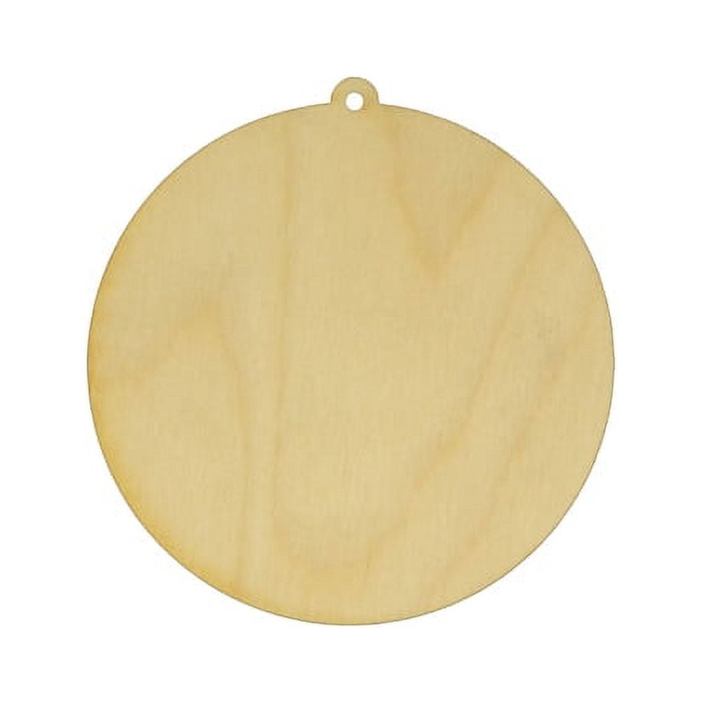 Package of 10, Circle Ornament Wood Cutout 4" Diameter 1/4" Baltic ...