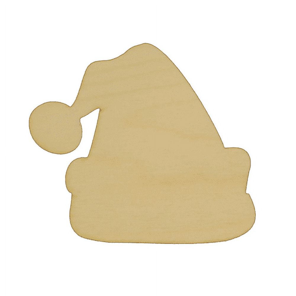 Package of 10, Small 5" x 4.5" x 0.125" Baltic Birch Plywood Santa Hat ...