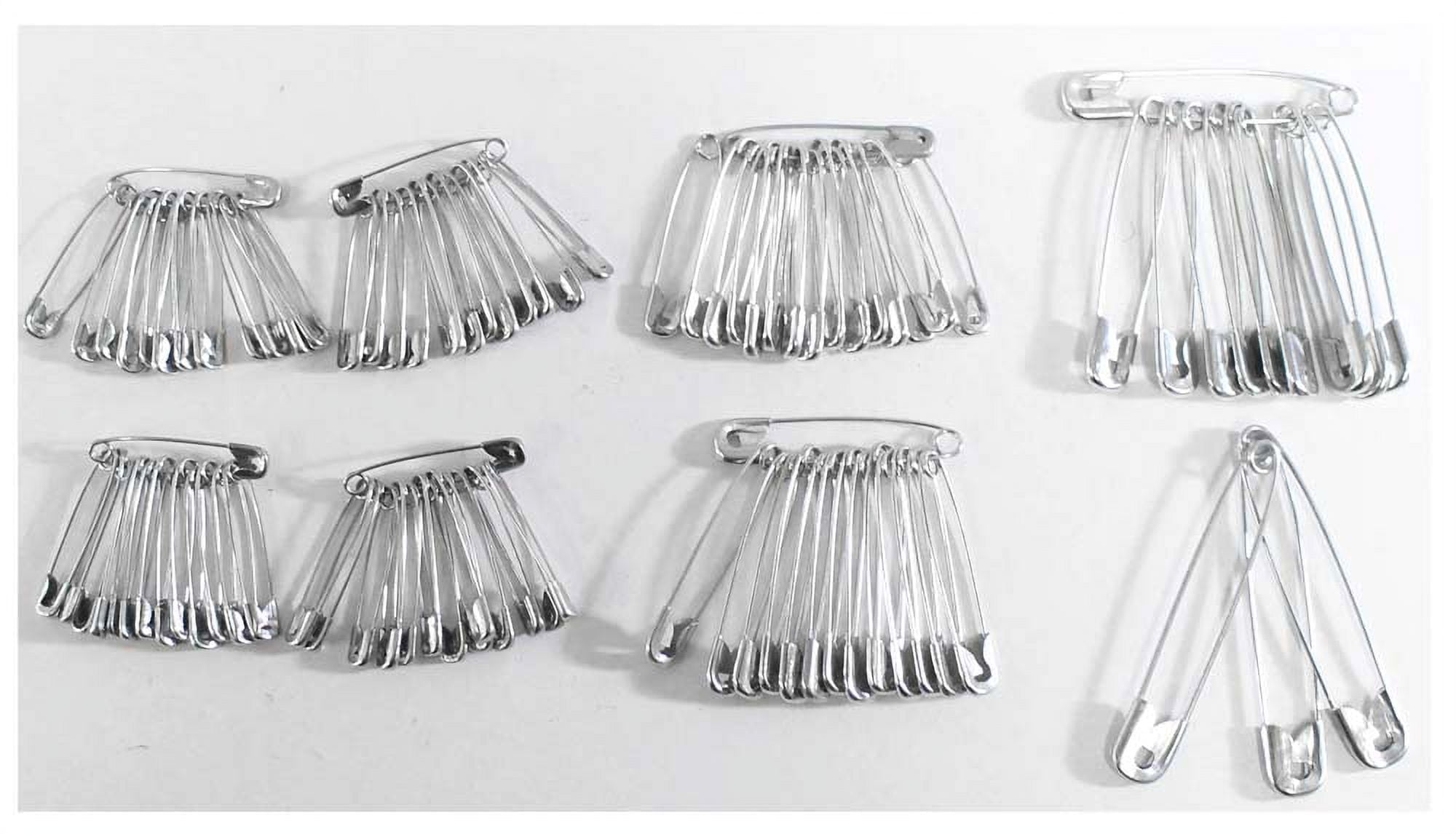FACEGA Assorted Sizes Large and Short Colored Safety Pins, Package of ...